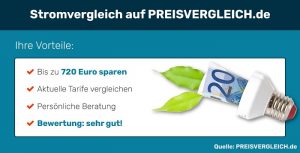 Stromvergleich 2025 - 1. Platz Preise | PREISVERGLEICH.de